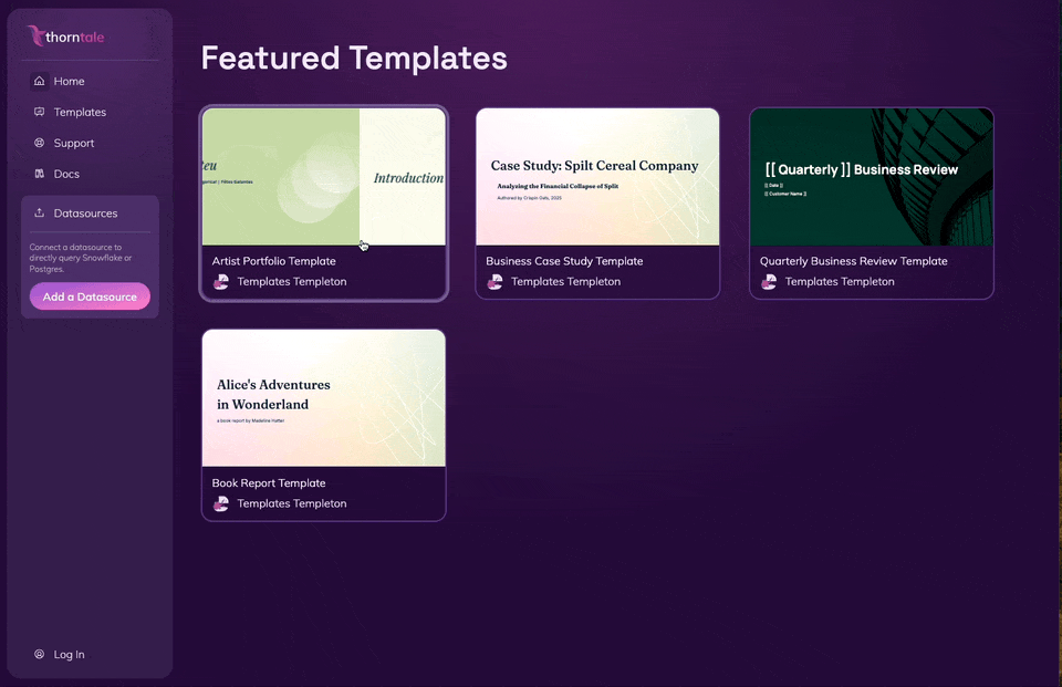 New Templates and Editing Experience | Thorntale Blog