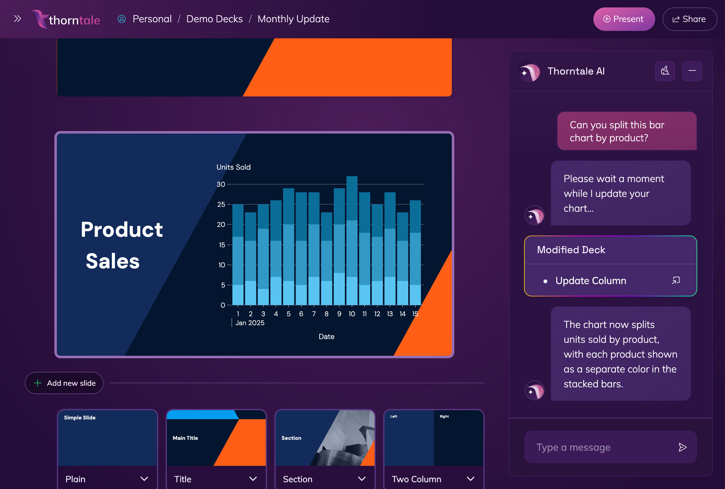 Present Your Data with Thorntale AI | Thorntale Blog